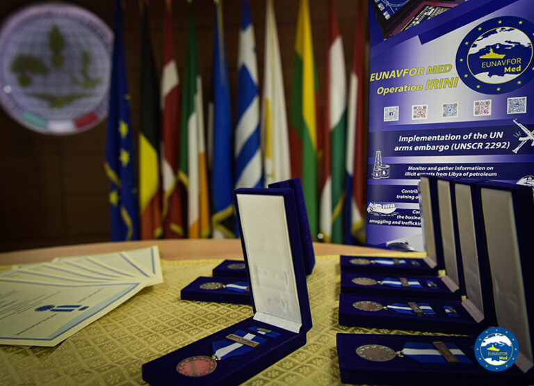 Medal Ceremony in Irini Headquarters - Operation Irini