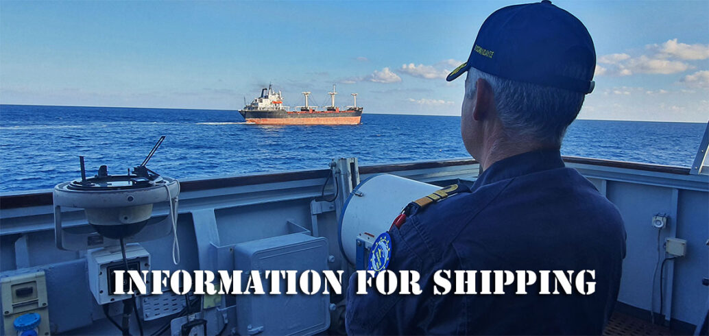 Information for shipping - Operation Irini